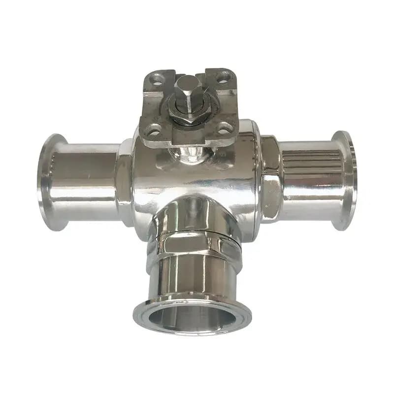 Tri-Clamp Three Way Sanitary Ball Valve | Epic Valve